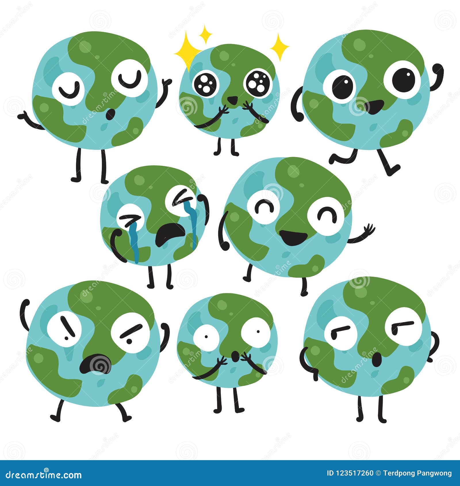 Earth Character Vector Design Stock Illustration - Illustration of ...