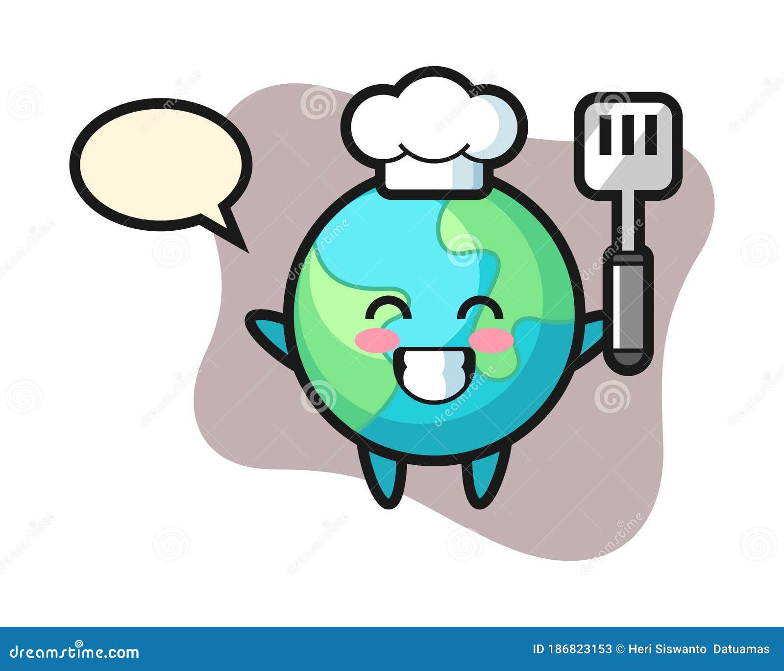 Earth chef cartoon cooking stock vector. Illustration of globe - 186823153