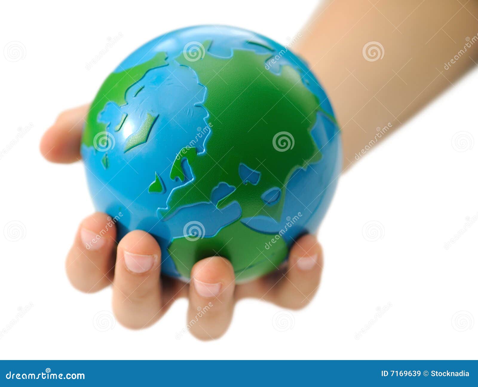 Earth in a children s hand stock image. Image of planet - 7169639