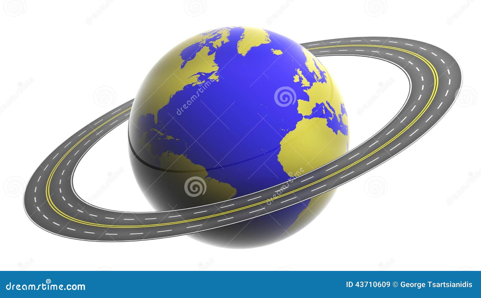 Earth circled by highway stock illustration. Illustration of creative ...