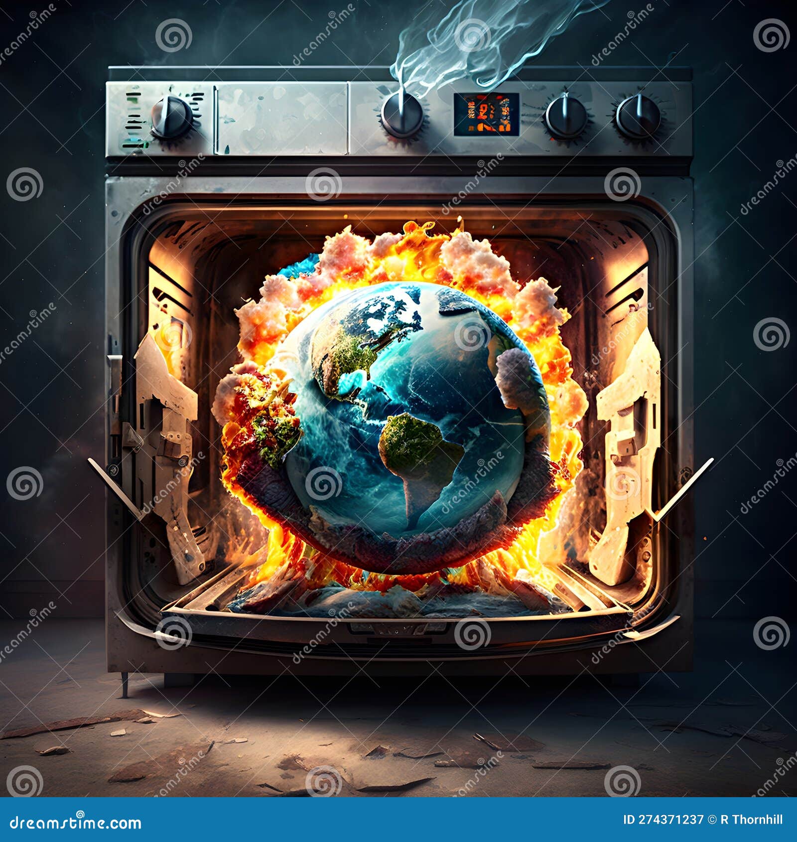 Earth Climate Heating Elninio Weather Warming Stock Illustration ...