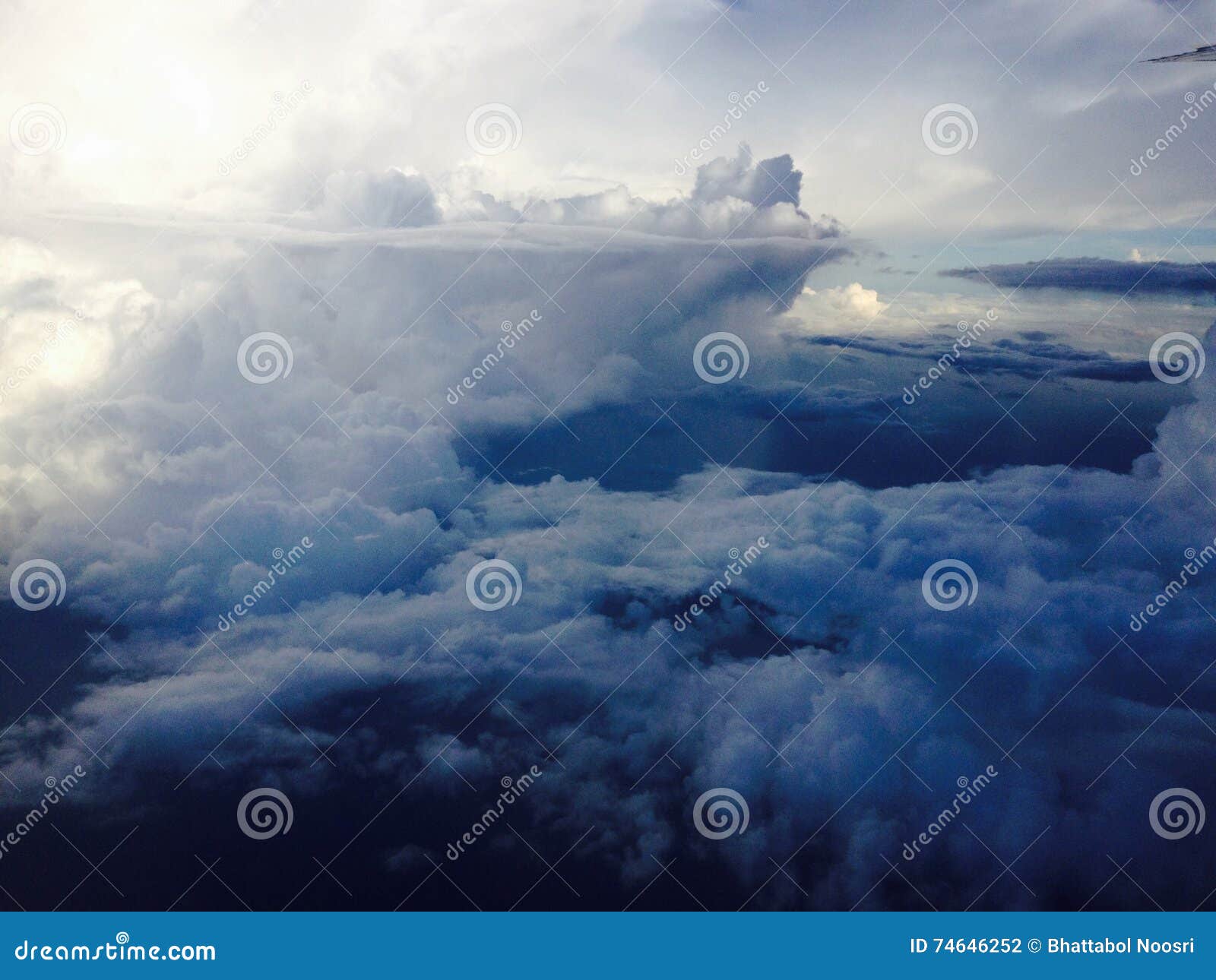 Earth cloud top view stock photo. Image of earth, horizon - 74646252