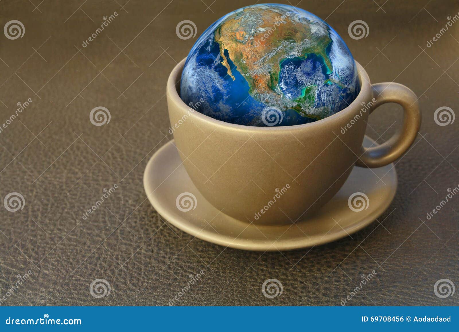 The Earth in Coffee Cup. Elements of this Image Furnished by NAS Stock ...