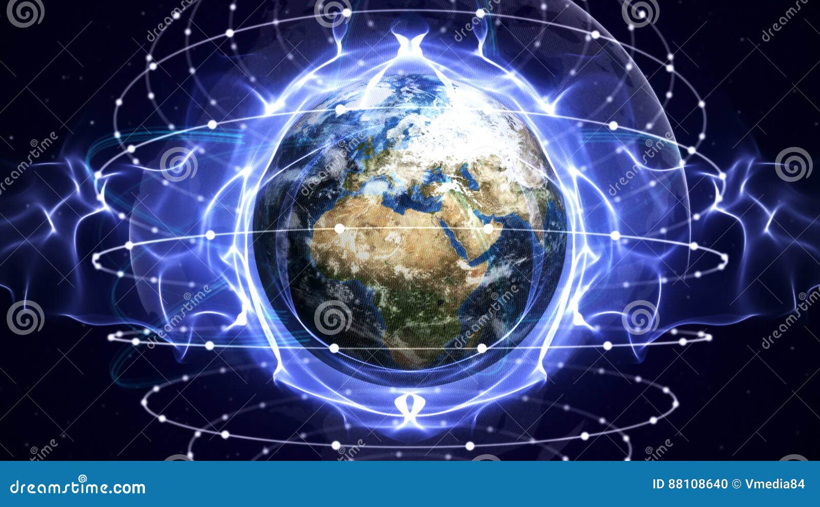 Earth Communication Network Graphics Animation Background Stock ...