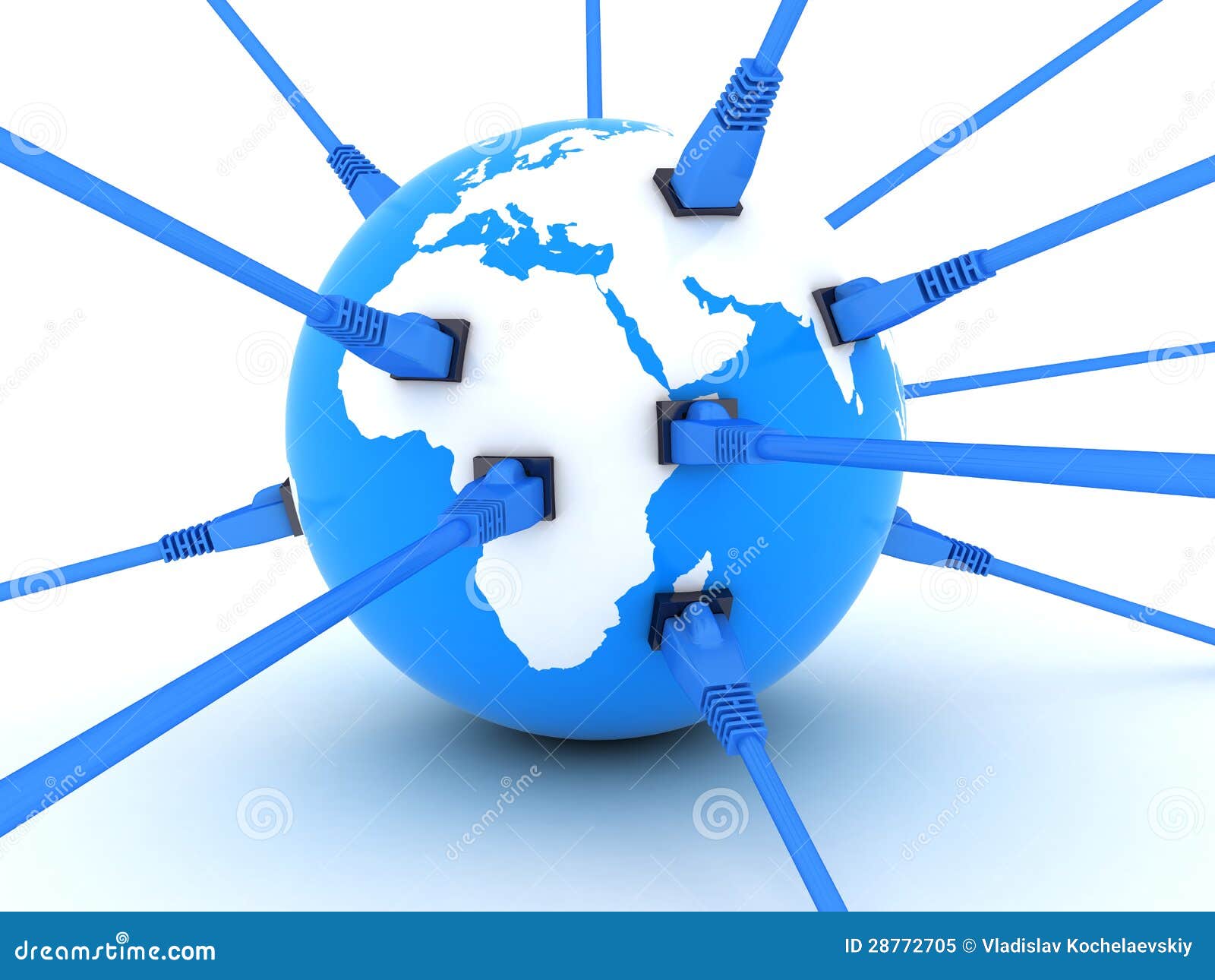 Earth and computer cable stock illustration. Illustration of asia ...