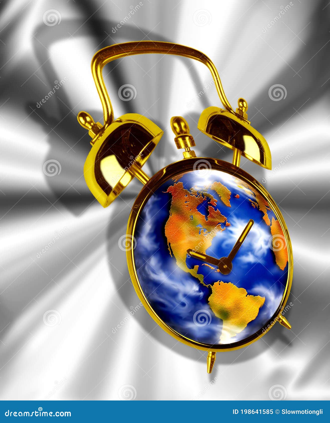 Earth Concept with Alarm Clock, Composite Image Stock Illustration ...
