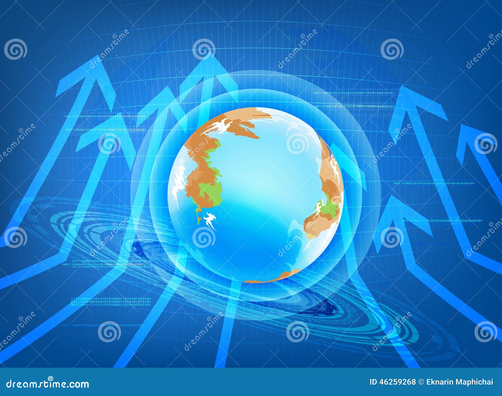 Earth and connection stock illustration. Illustration of earth - 46259268