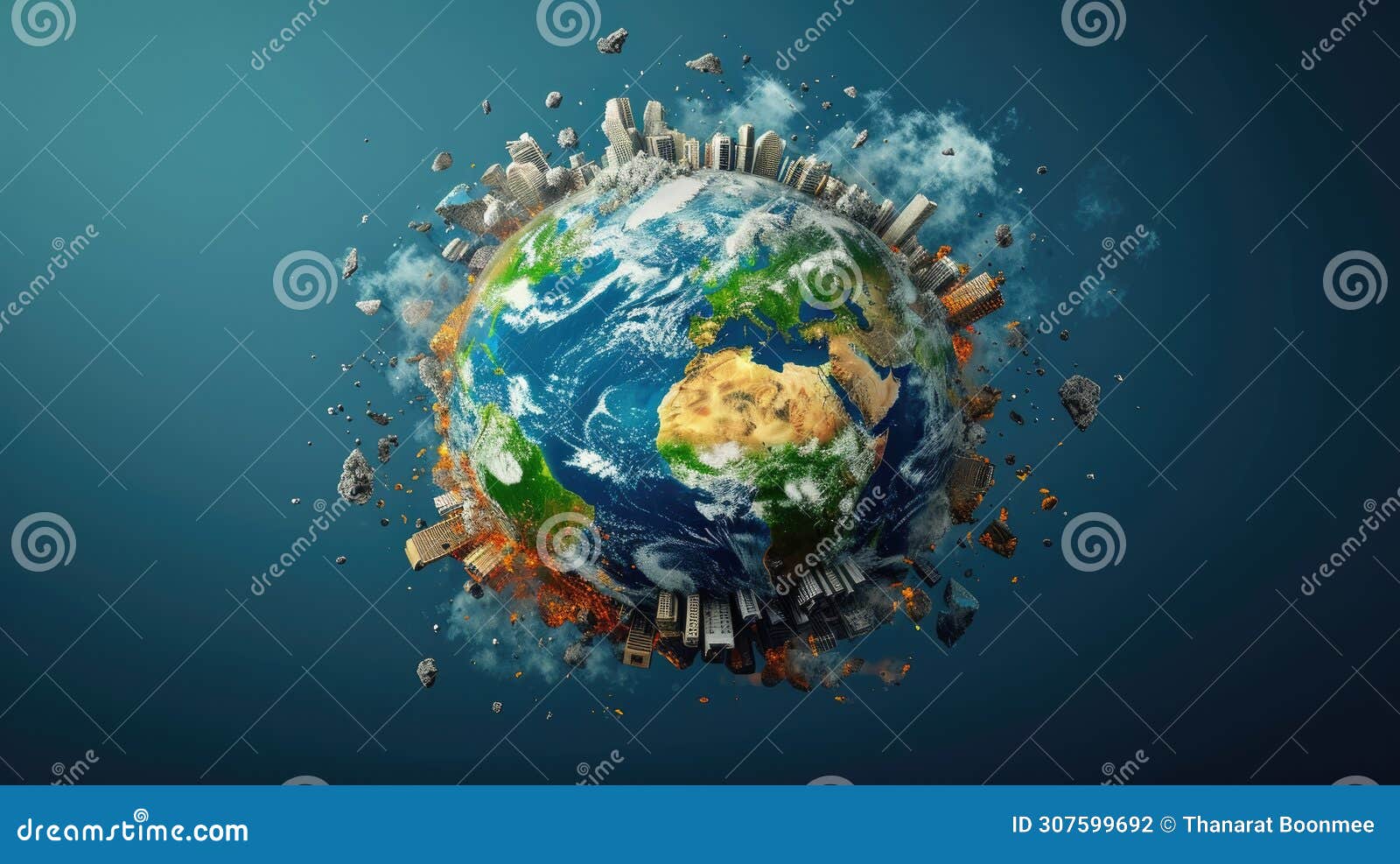 Earth Constructed from Building Materials, a Unique Concept, Ai ...