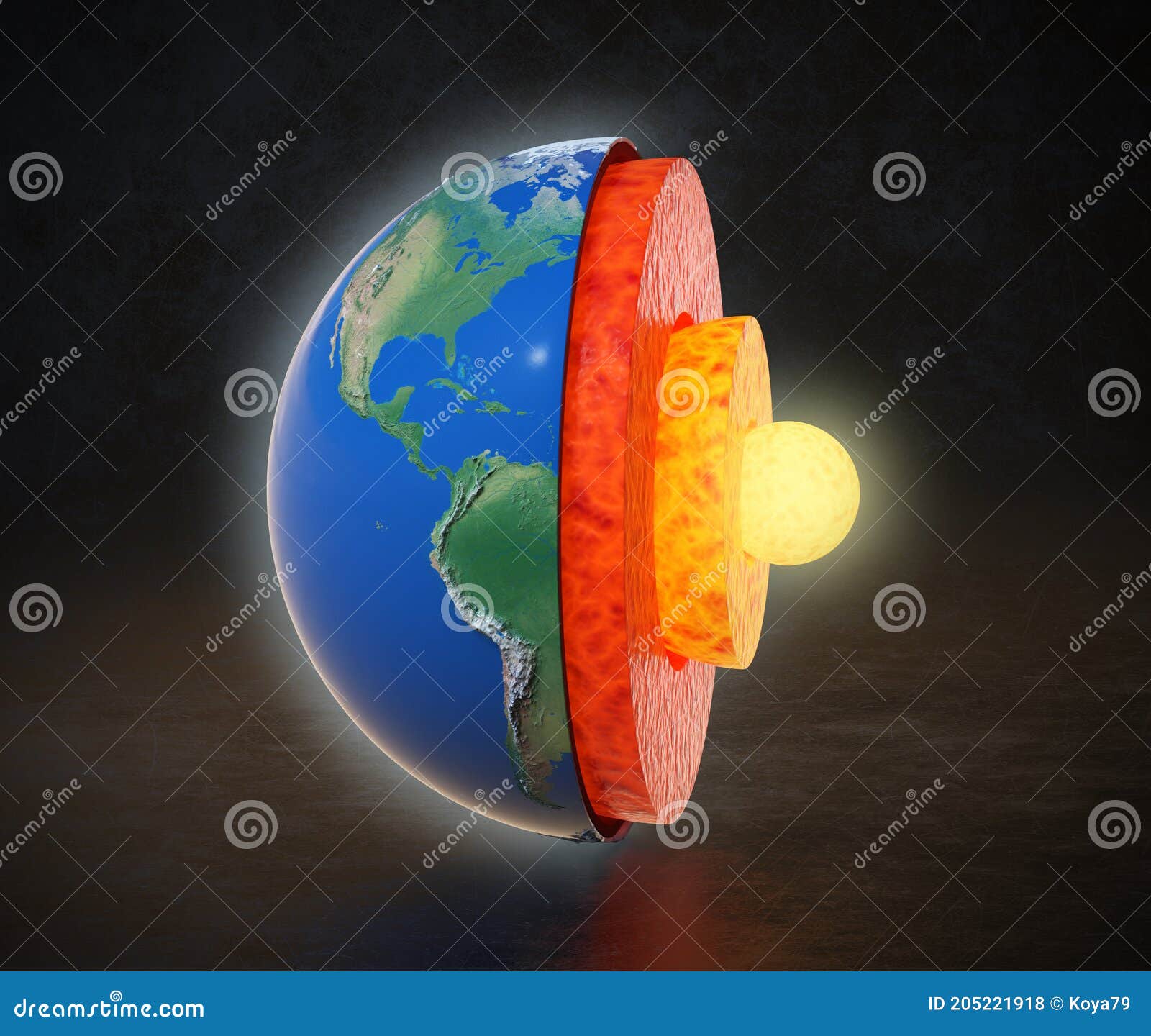 Geological Layers Beneath The Earth , Soil. Trees On Earth .3d ...