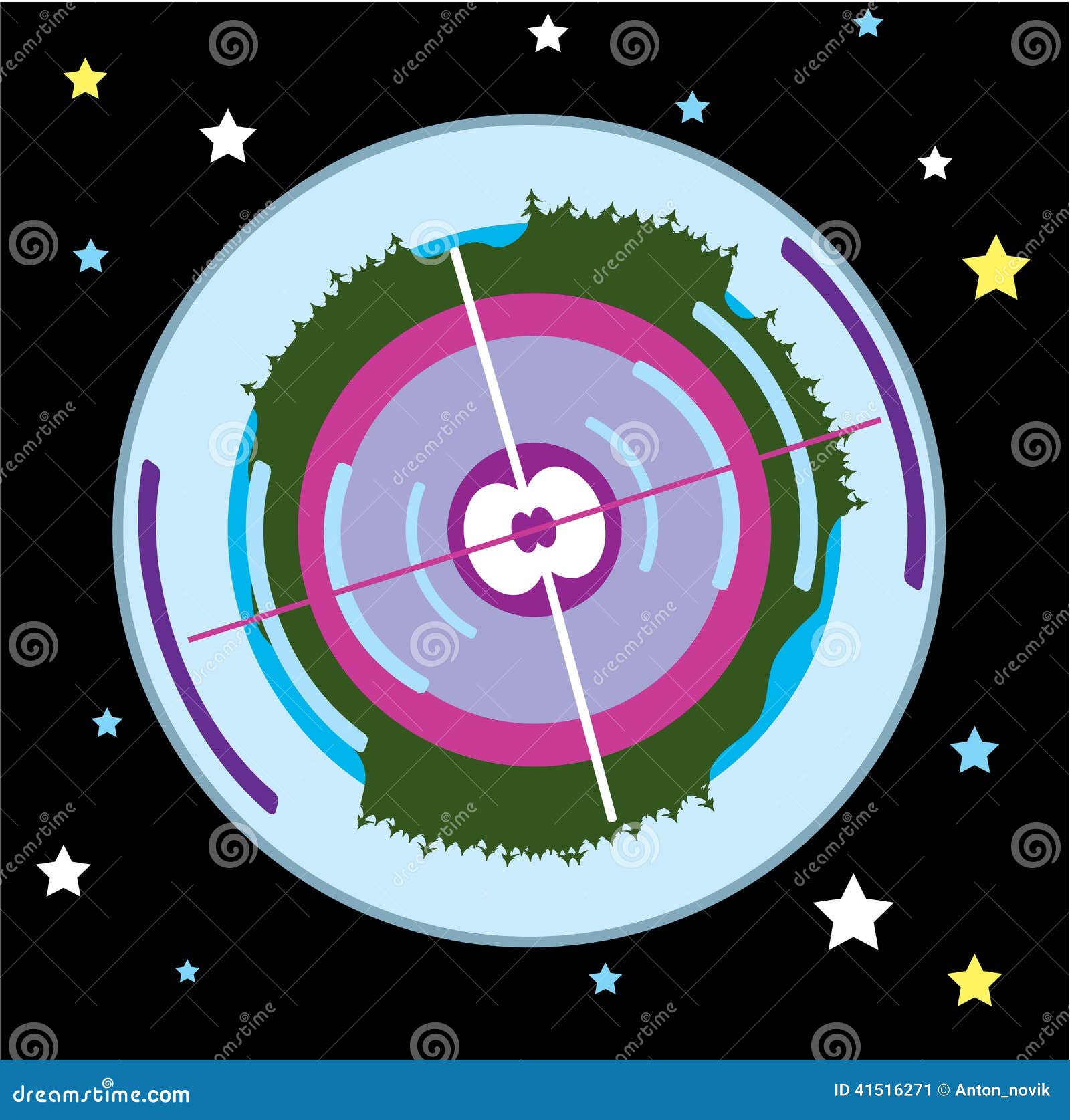 Earth core stock vector. Illustration of global, geography - 41516271