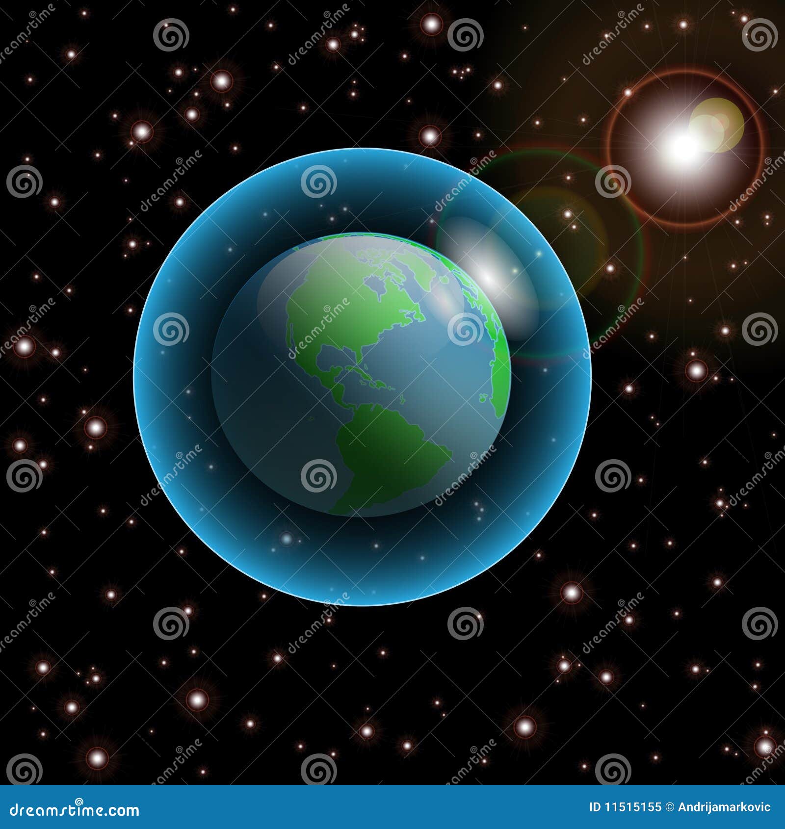 Earth-Cosmos stock vector. Illustration of continents - 11515155