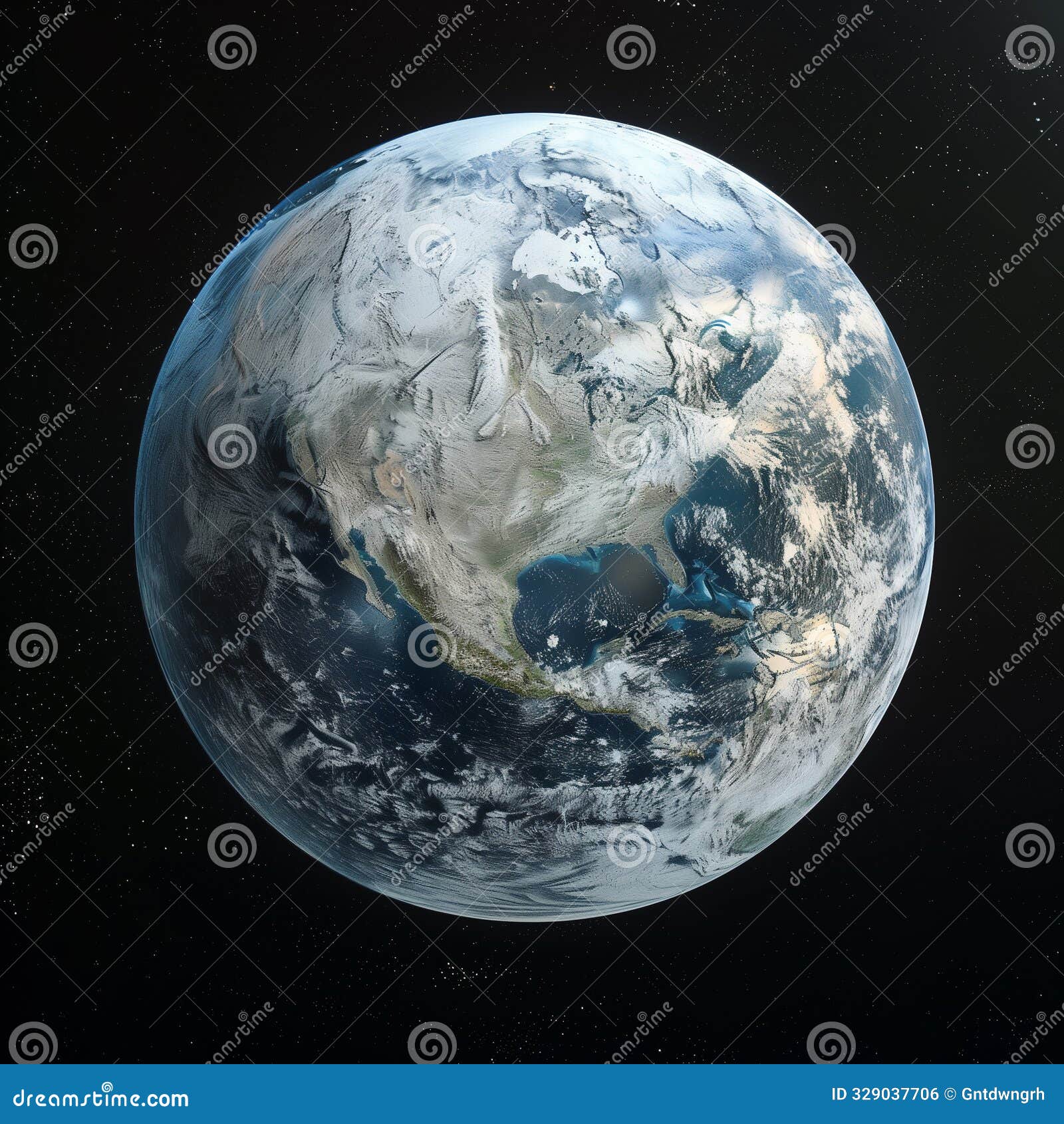 Earth Covered in Ice, Global Warming Effect, Cryogenian Period Stock ...