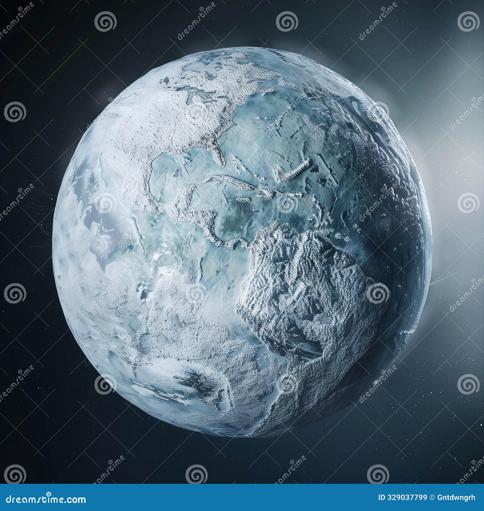 Earth Covered in Ice, Global Warming Effect, Cryogenian Period Stock ...