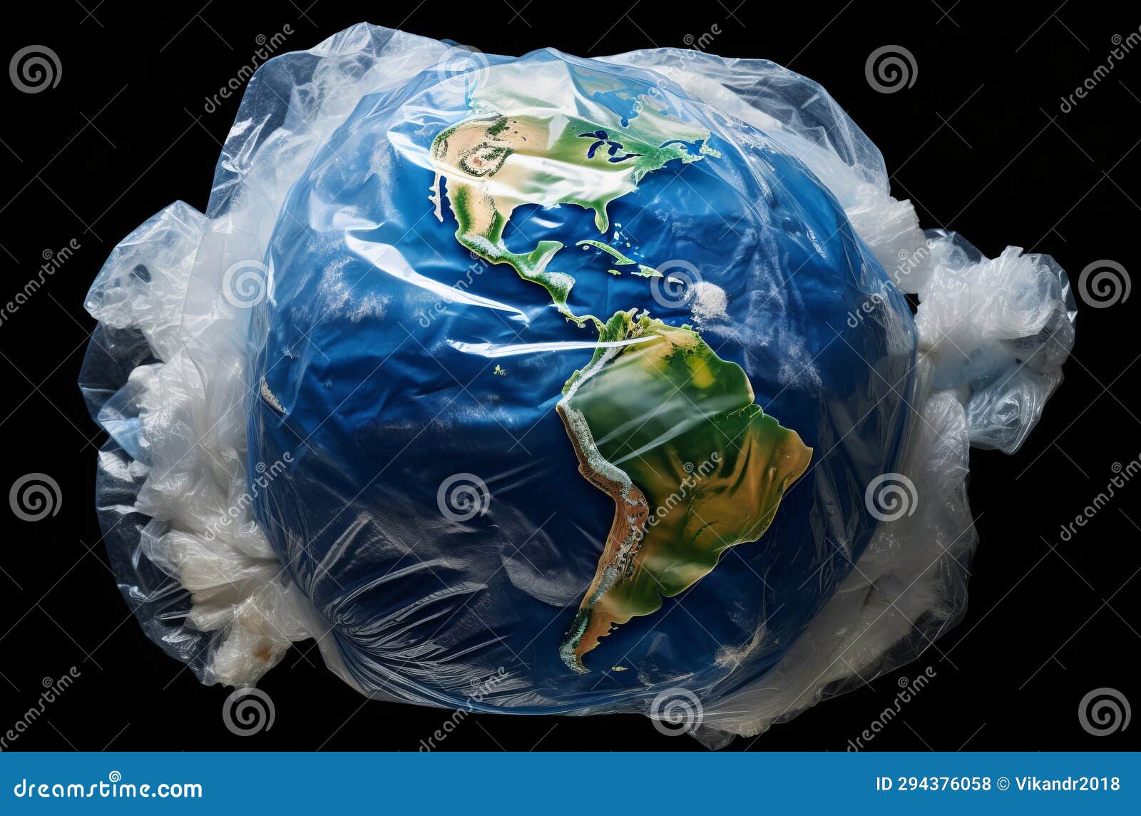Earth Covered in Plastic stock photo. Image of space - 294376058