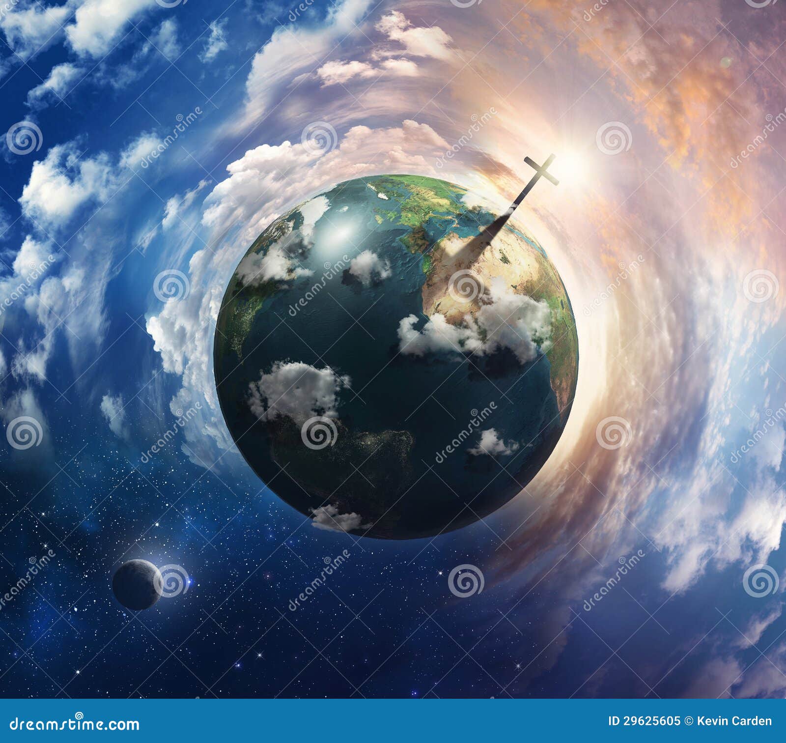 Earth with cross. stock image. Image of atmosphere, sphere - 29625605
