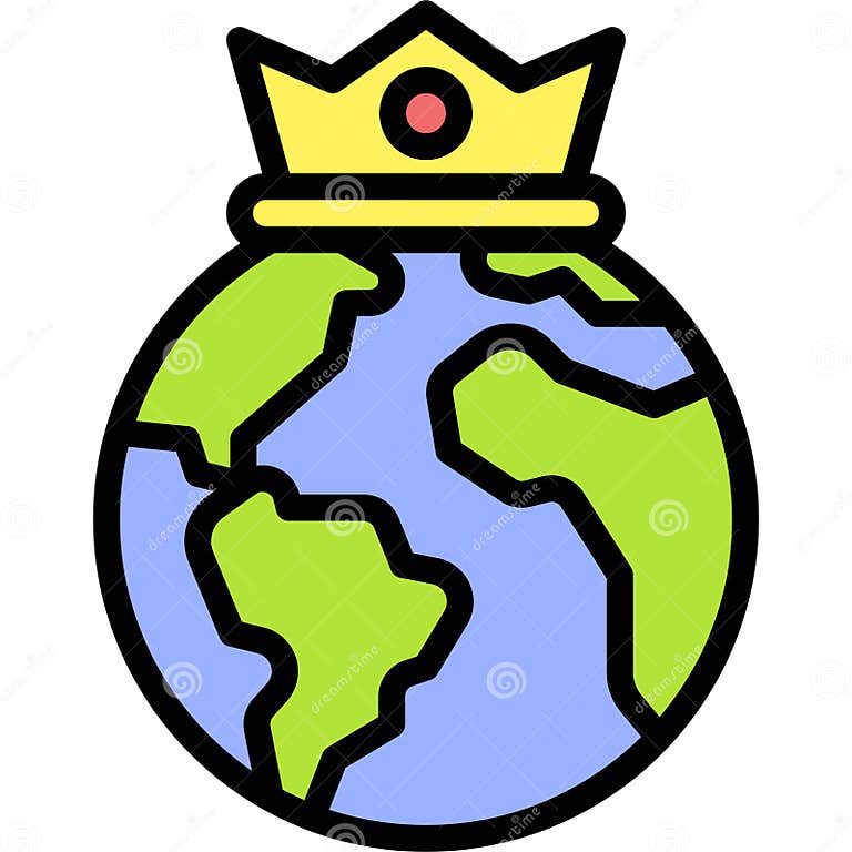 Earth with Crown Icon, Earth Day Related Vector Stock Vector ...