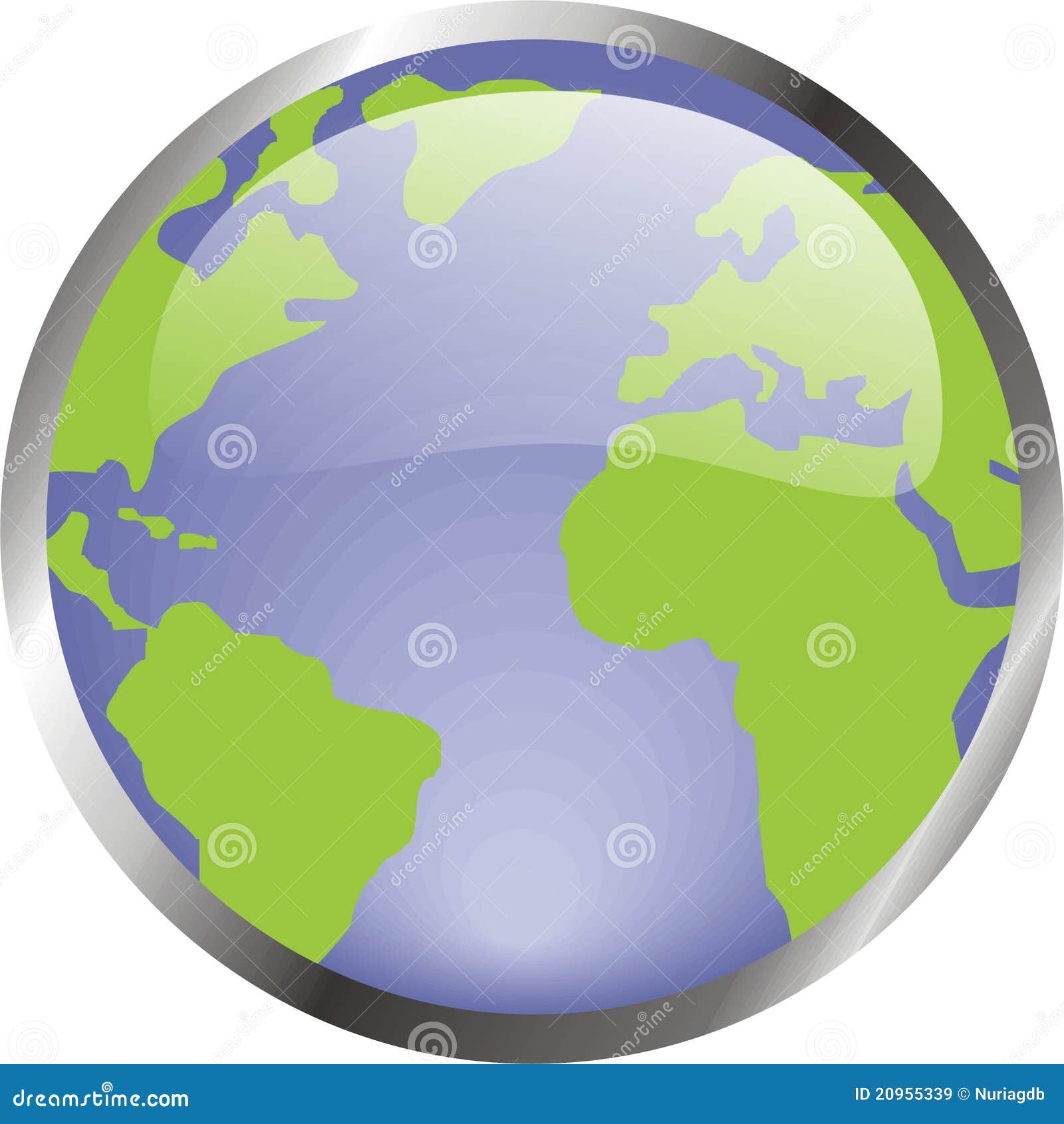 Earth in crystal button stock vector. Illustration of ecology - 20955339