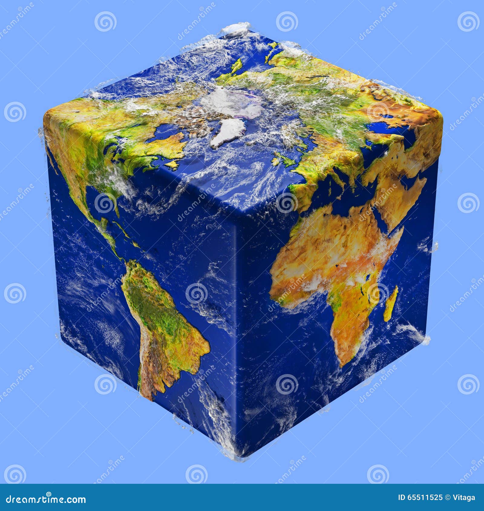 Earth cube box stock image. Image of europe, island, world - 65511525