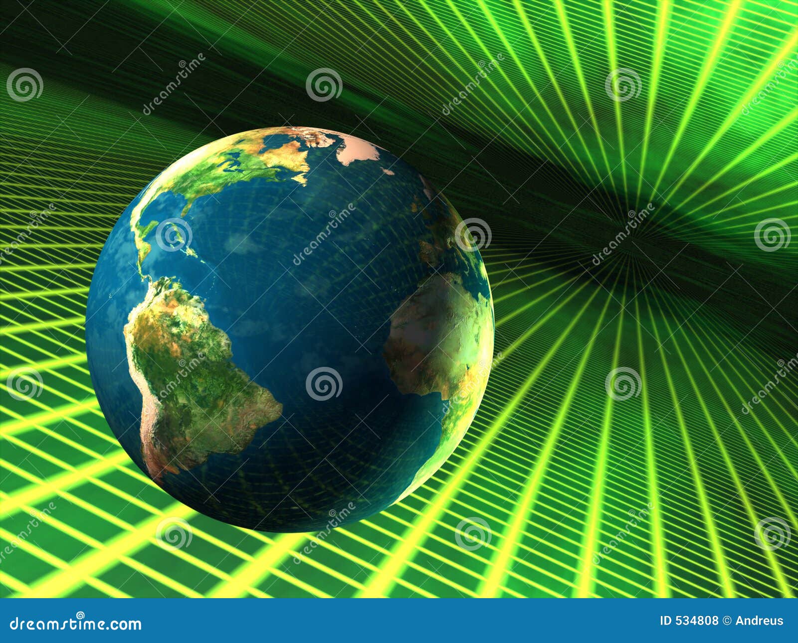 Earth in cyberspace stock illustration. Illustration of dimensional ...