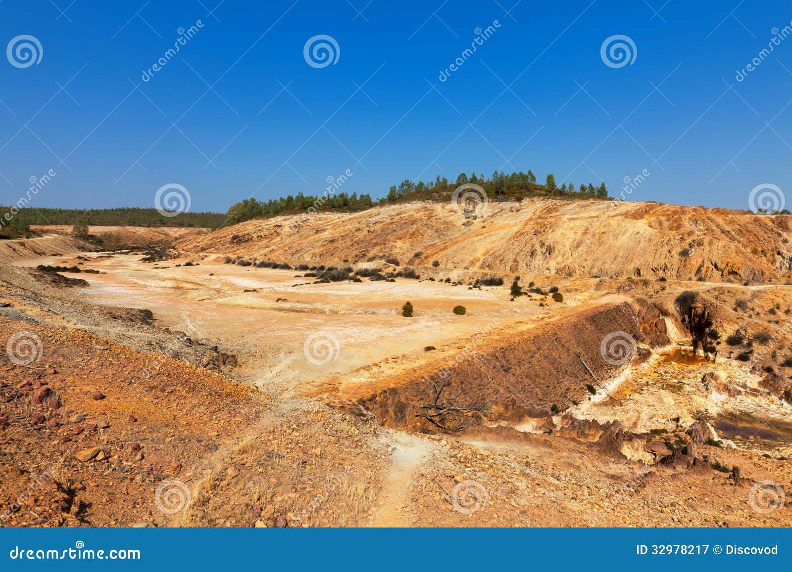 Earth Dam Wall with an Empty Dam Stock Image - Image of rural, summer ...