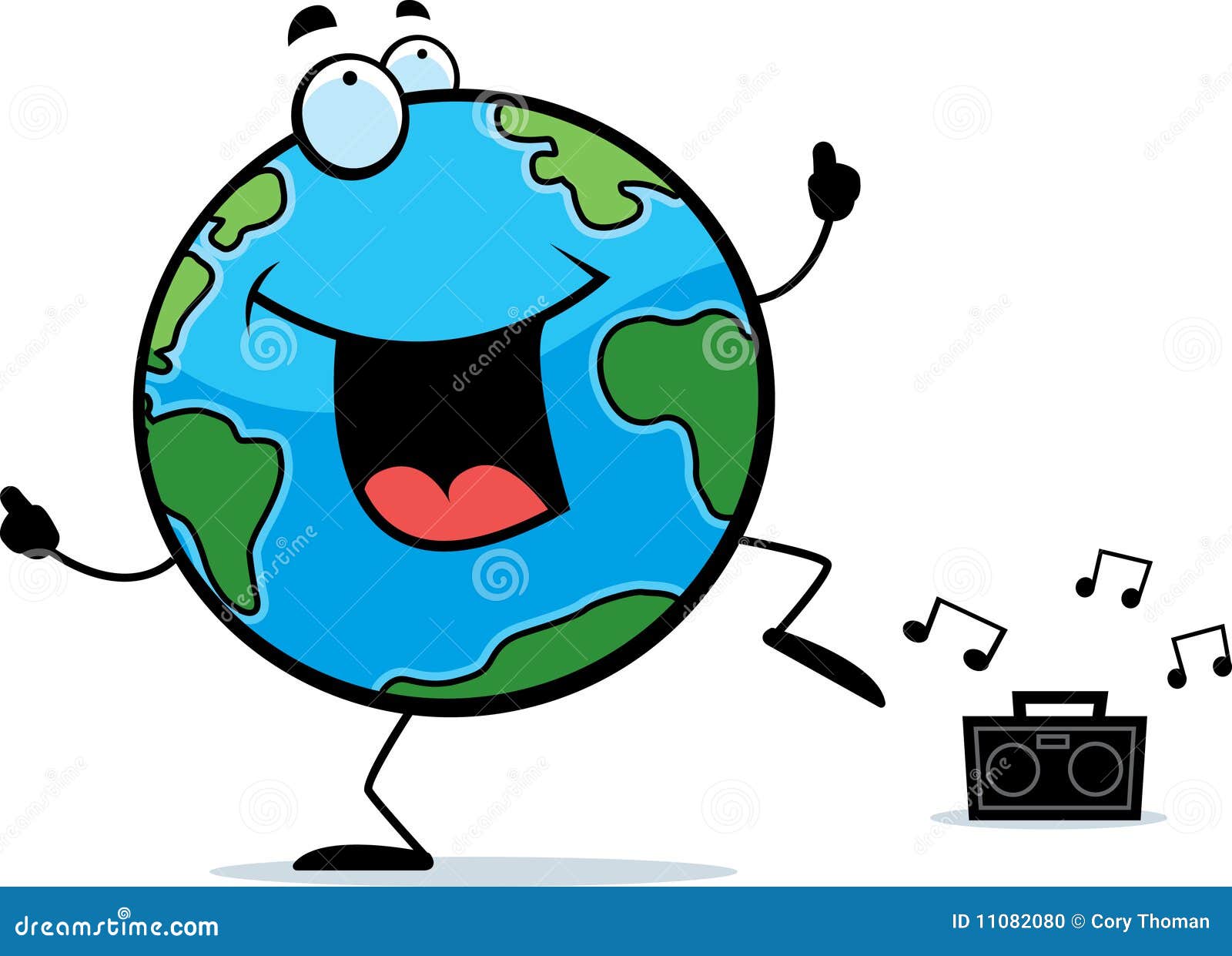 Earth Dancing stock vector. Illustration of world, cartoon - 11082080