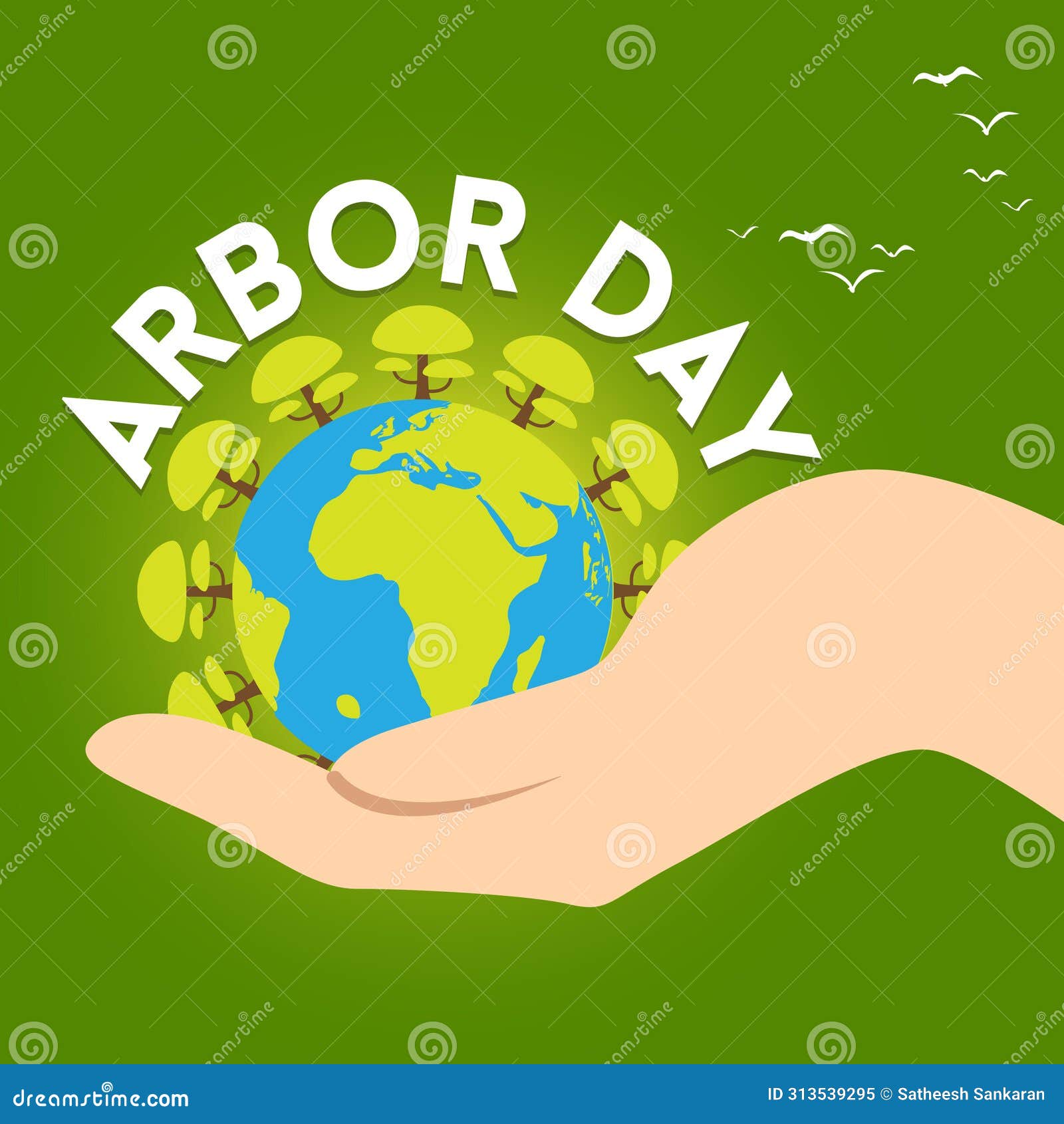 Arbor Day Vector Illustration Banner and Background Template Stock ...