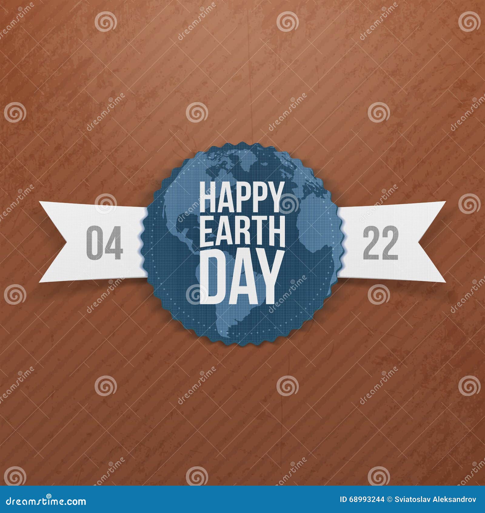 Earth Day Banner with Ribbon Stock Vector - Illustration of element ...