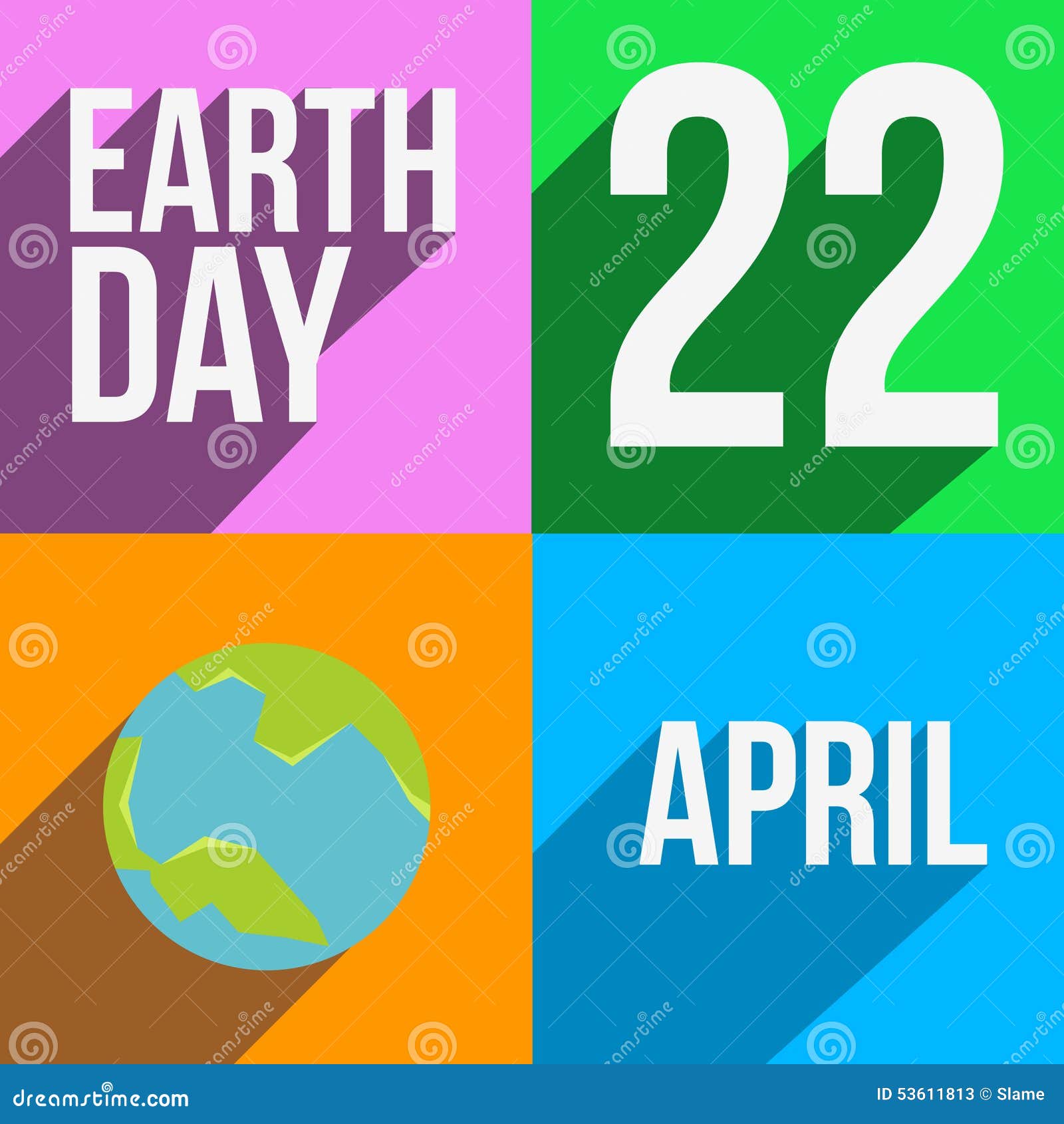 Earth day card stock vector. Illustration of abstract - 53611813
