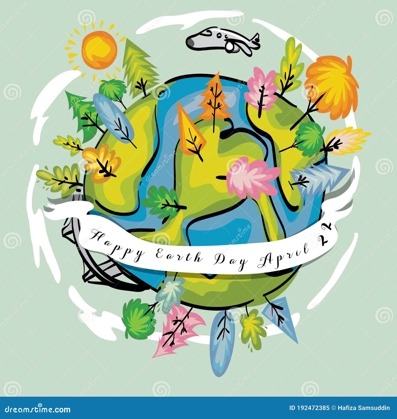 Earth Day Design. Vector Illustration Decorative Design Stock Vector ...