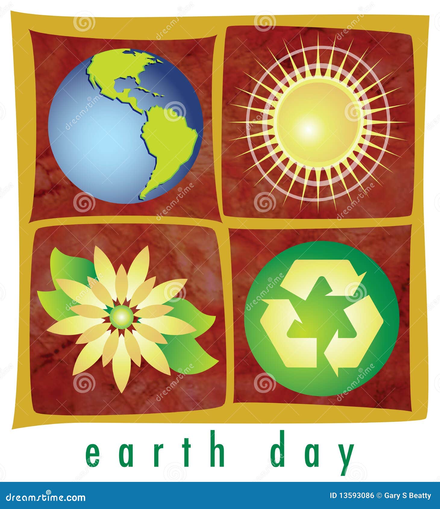Earth Day Elements stock illustration. Illustration of illustrated ...
