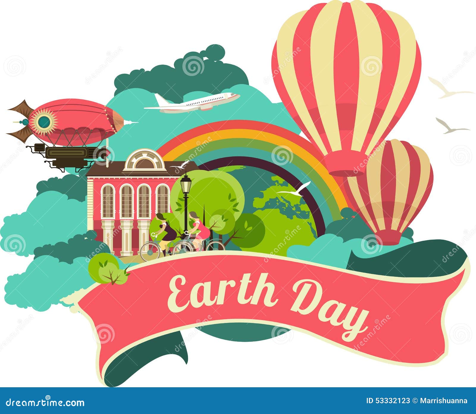 Earth Day emblem stock vector. Illustration of care, natural - 53332123