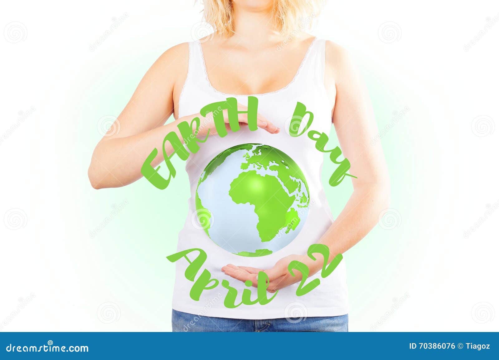 Earth Day - Girl Protecting the Globe Stock Photo - Image of nations ...