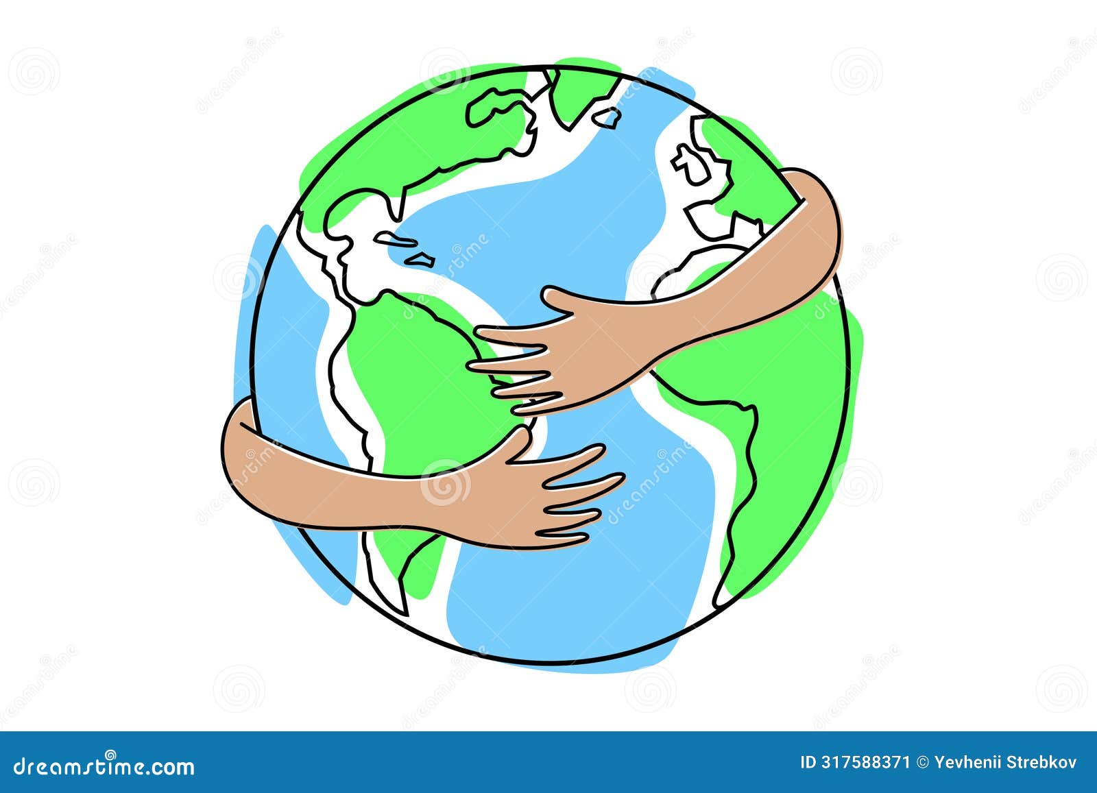 Earth Day. Hands Hug Planet Earth. Earth Saving Concept Stock ...