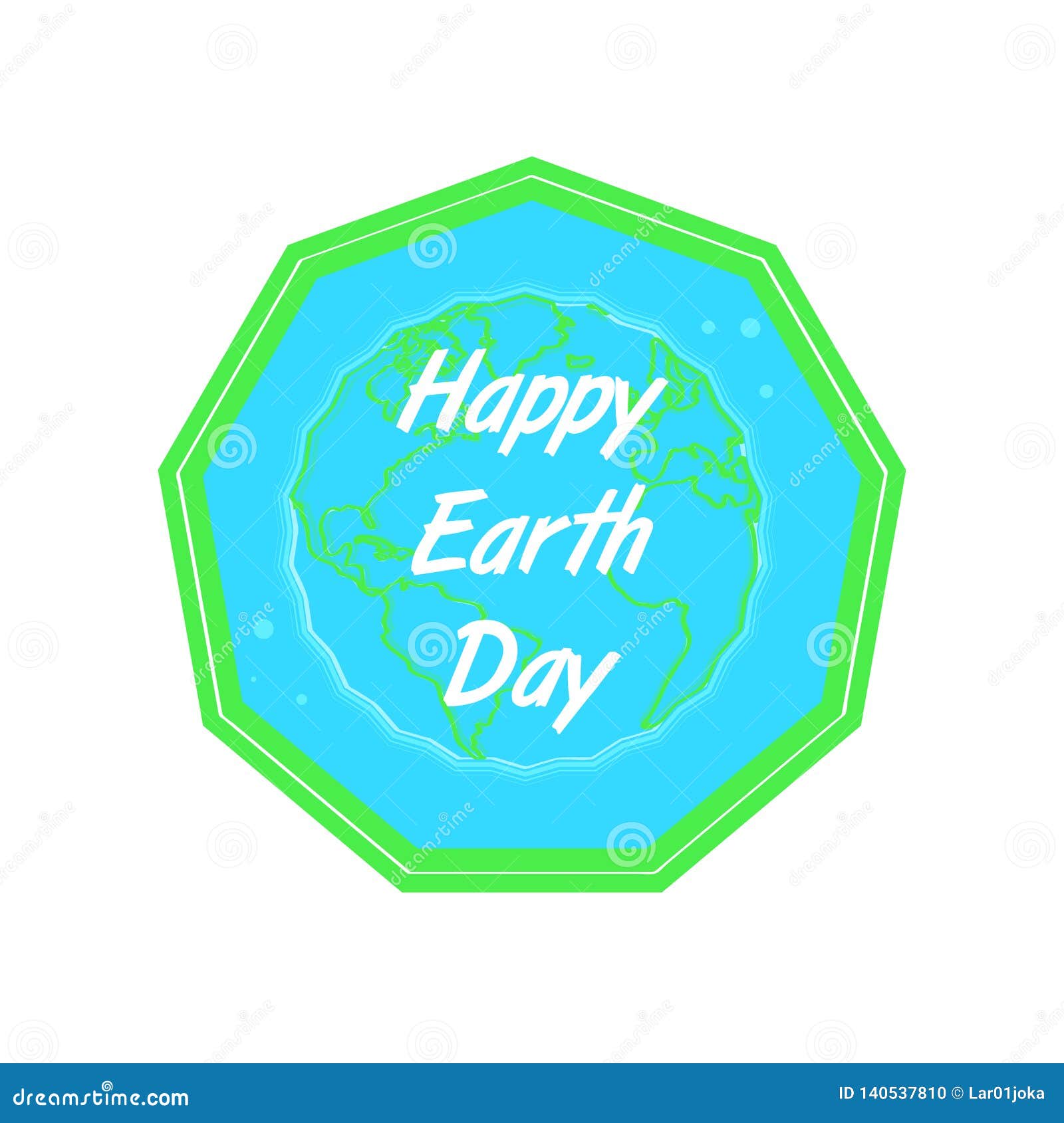 Earth Day Label with a Planet Stock Vector - Illustration of vector ...