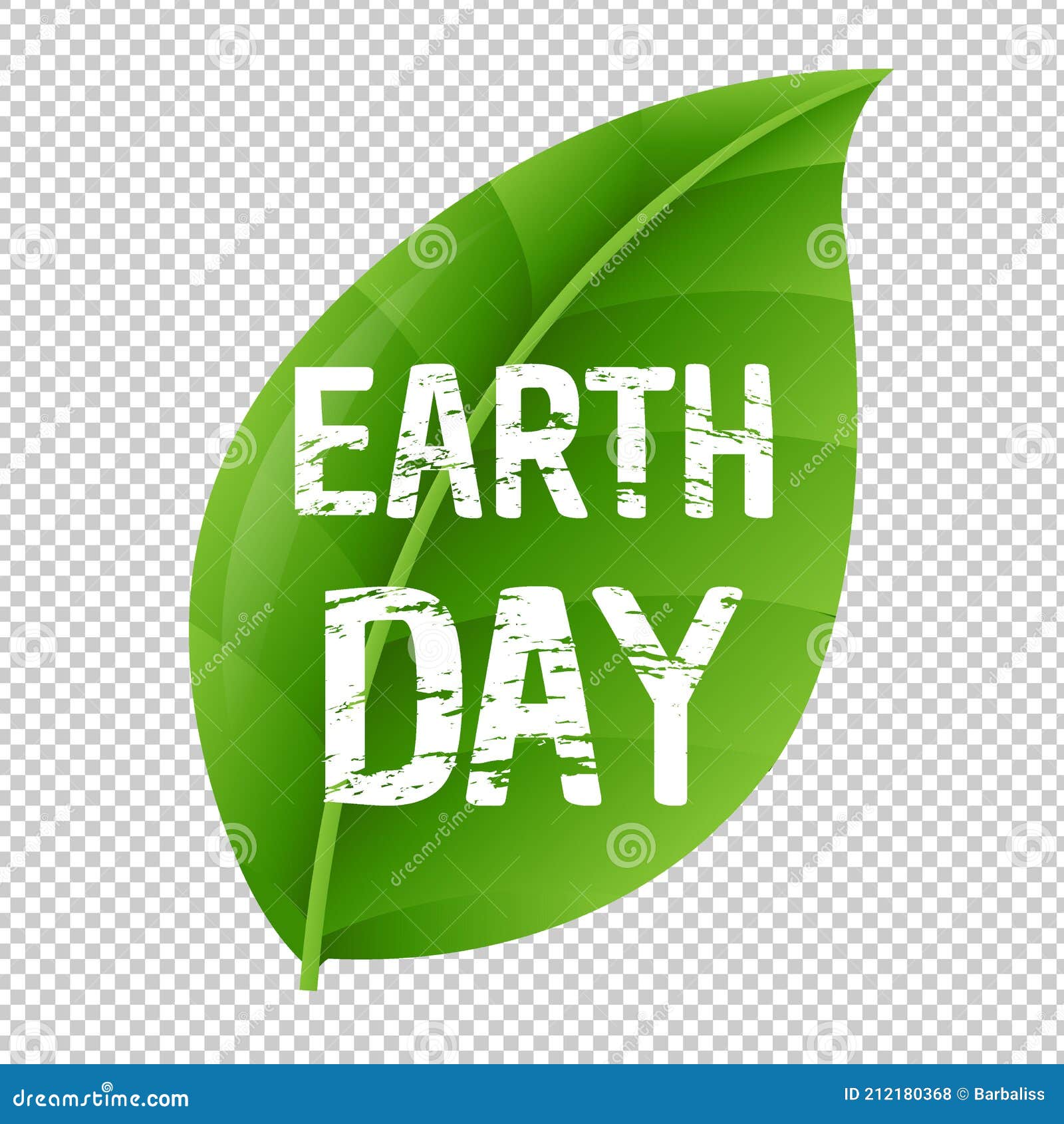 Earth Day Leaf and Transparent Background Stock Vector - Illustration ...