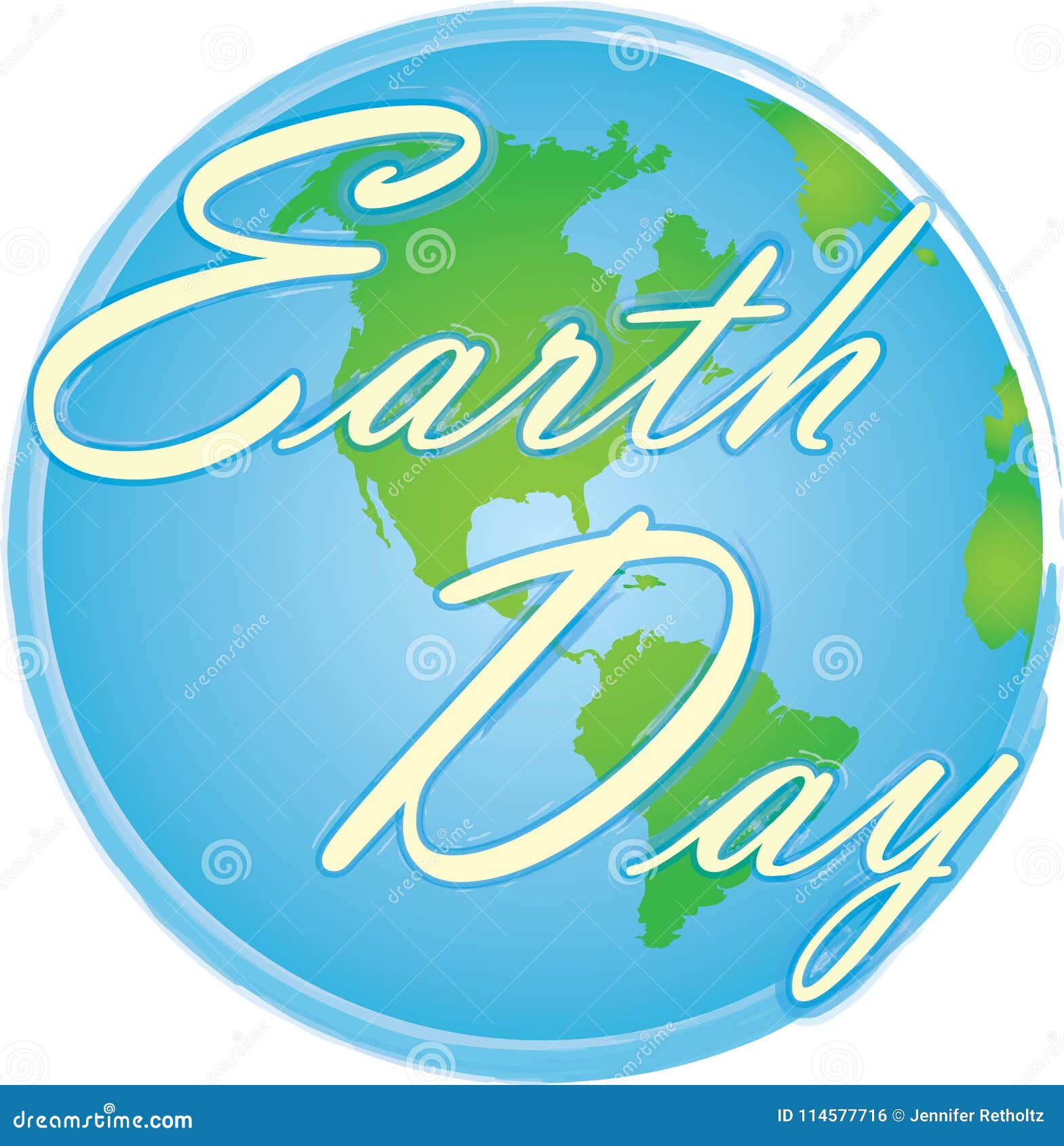 Earth Day Logo Text Over World Stock Illustration - Illustration of ...