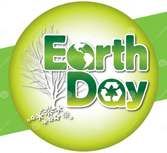 Earth Day Logo Type stock illustration. Illustration of artwork - 13594132