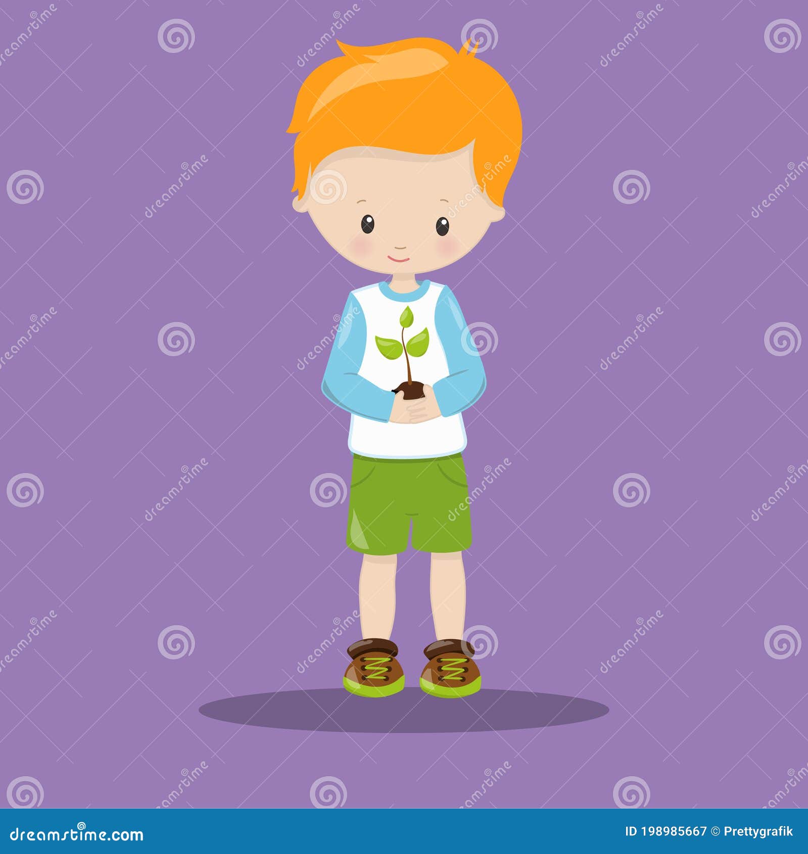 Earth day orange kid 23 stock vector. Illustration of cartoon - 198985667