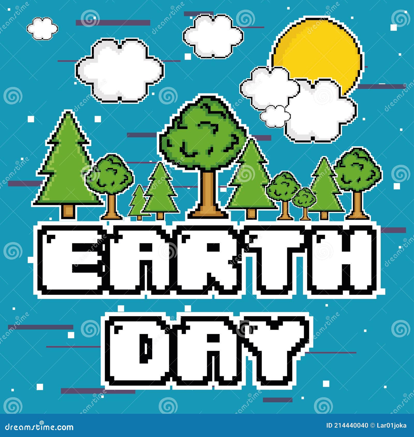 Earth day pixel art stock vector. Illustration of recycle - 214440040