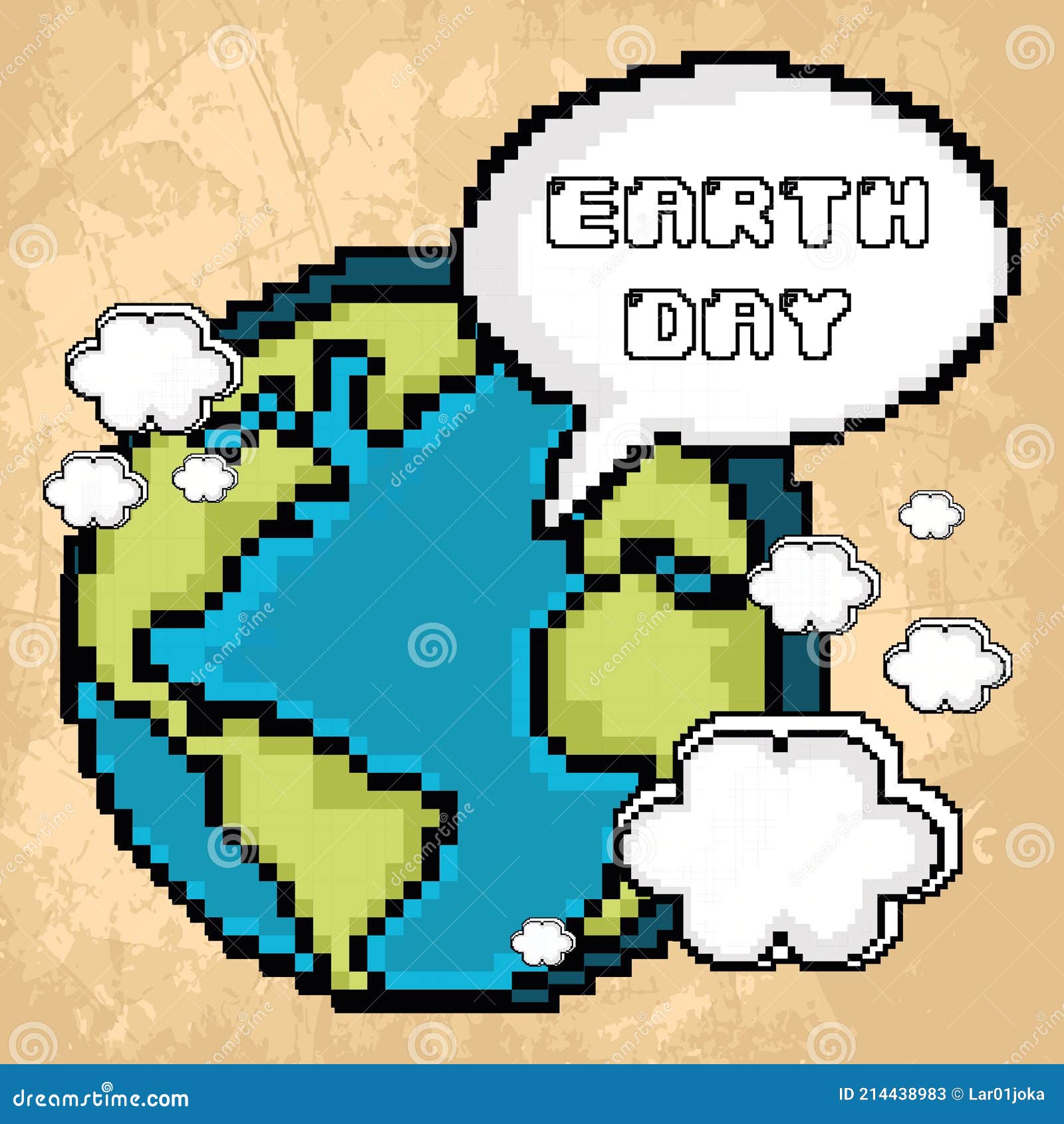 Earth day pixel art stock vector. Illustration of pixel - 214438983