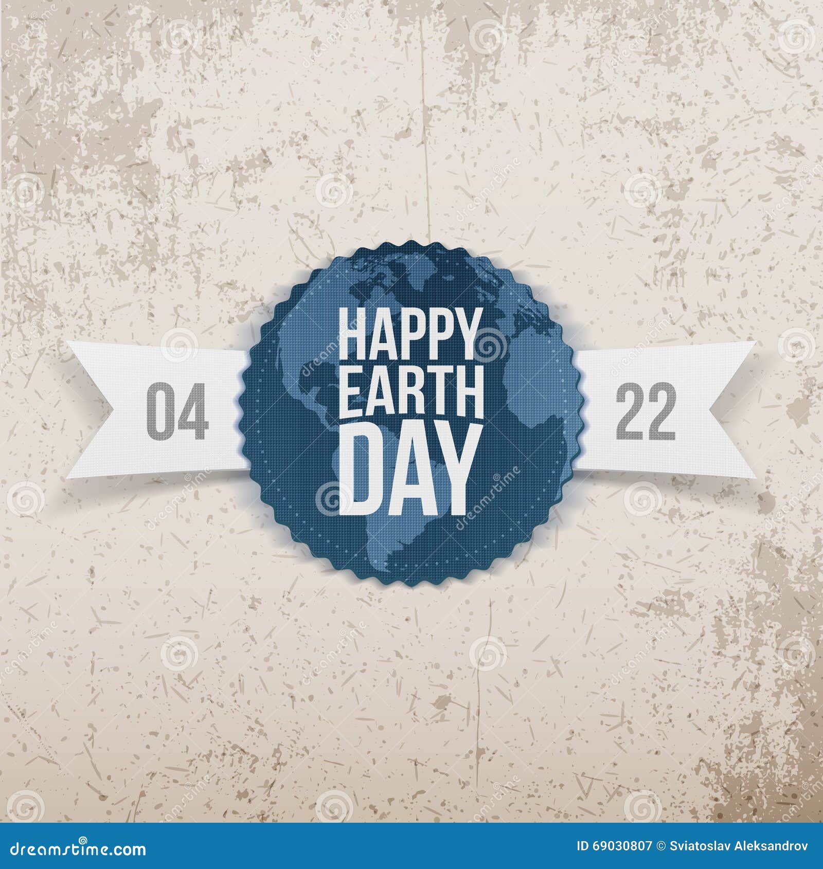 Earth Day Realistic Banner with Ribbon Stock Vector - Illustration of ...
