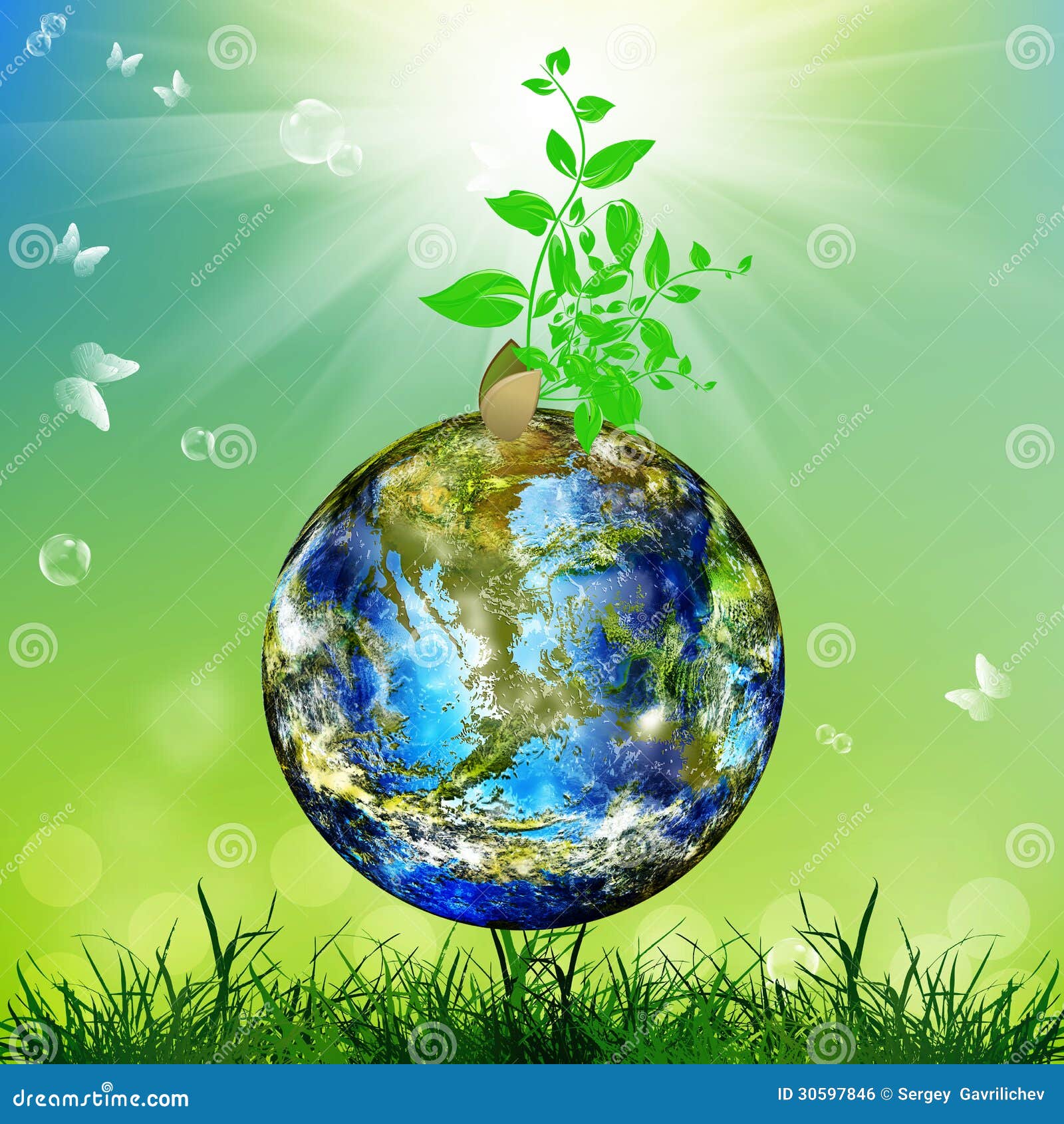 Earth day.Season nature stock illustration. Illustration of climate ...