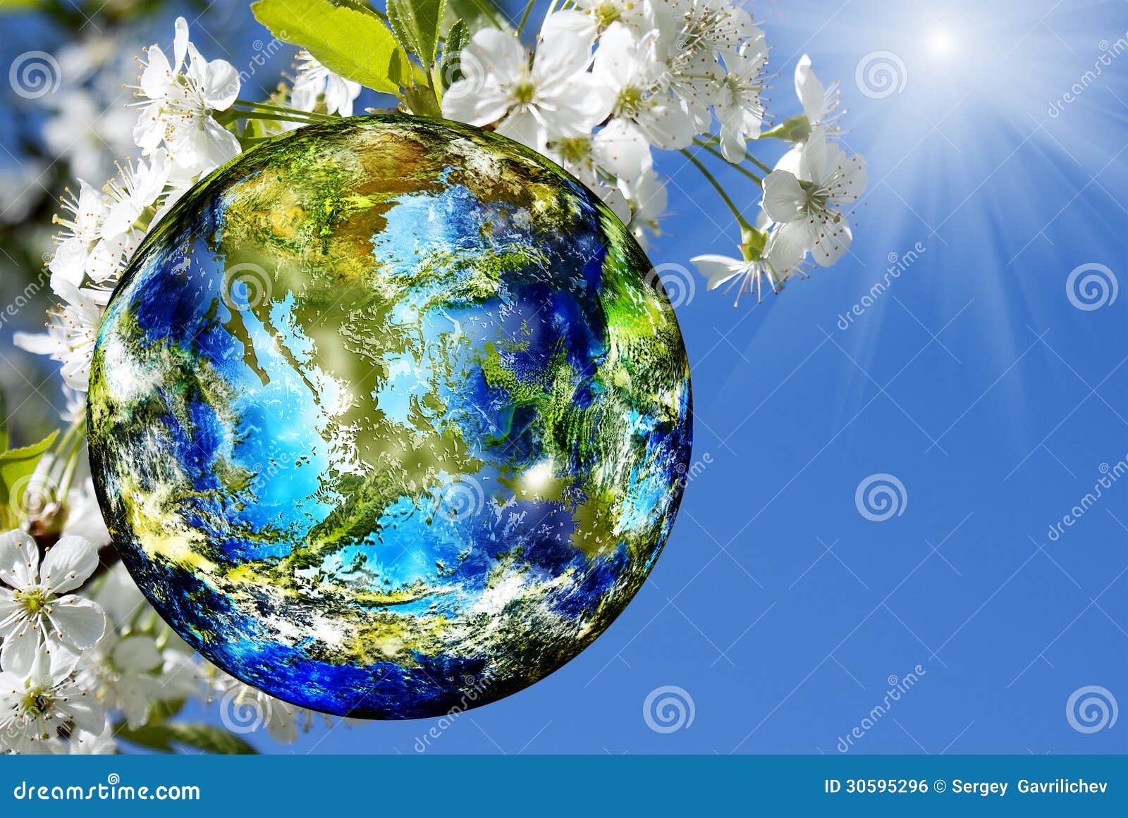Earth day stock illustration. Illustration of flora, technology - 30595296