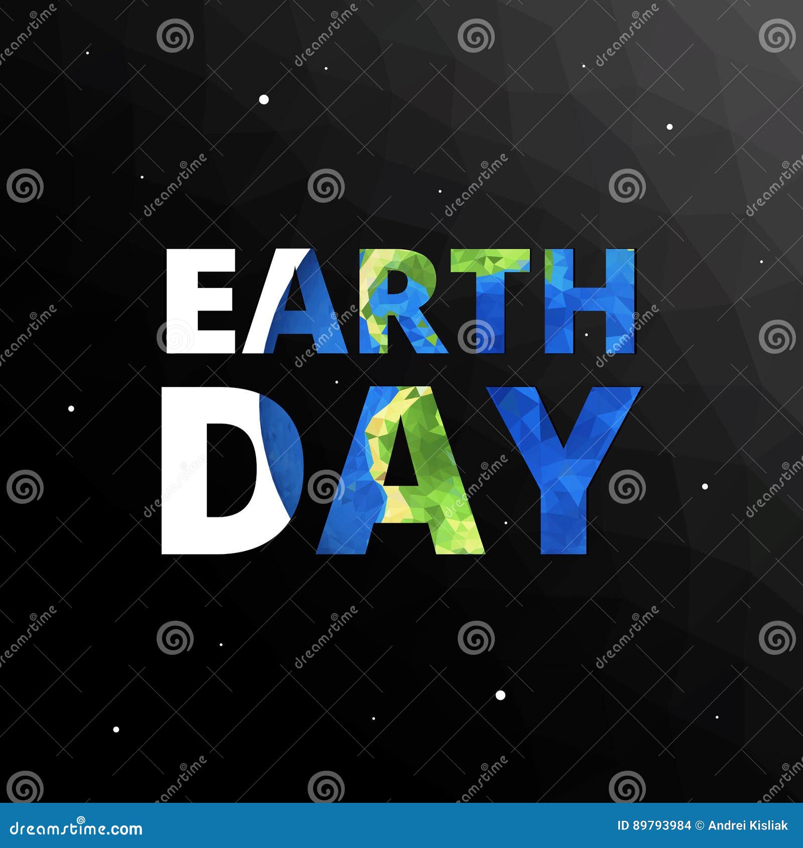 Earth Day the title. stock vector. Illustration of conceptual - 89793984