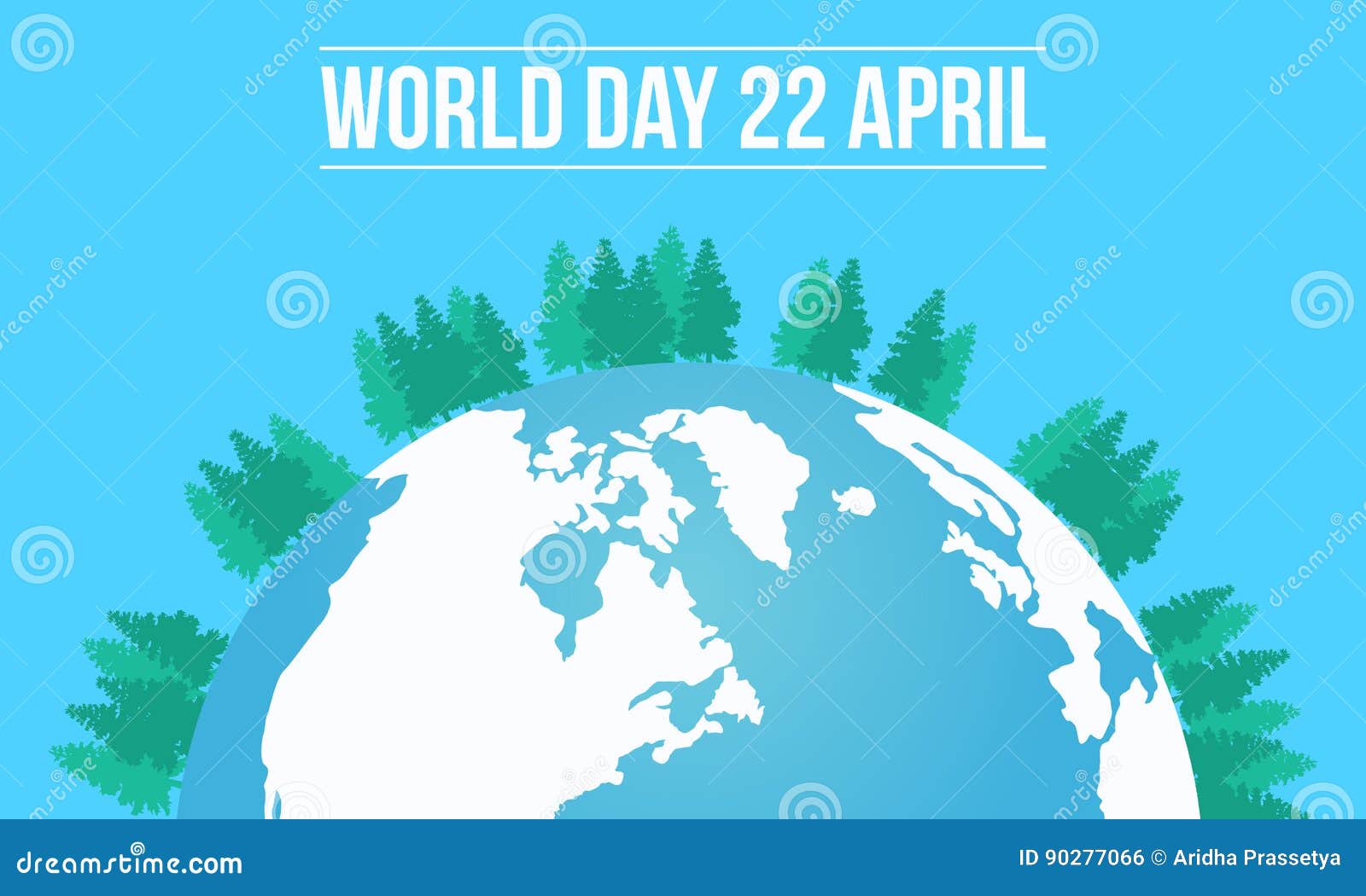 Earth Day with Tree and World Stock Vector - Illustration of globe ...