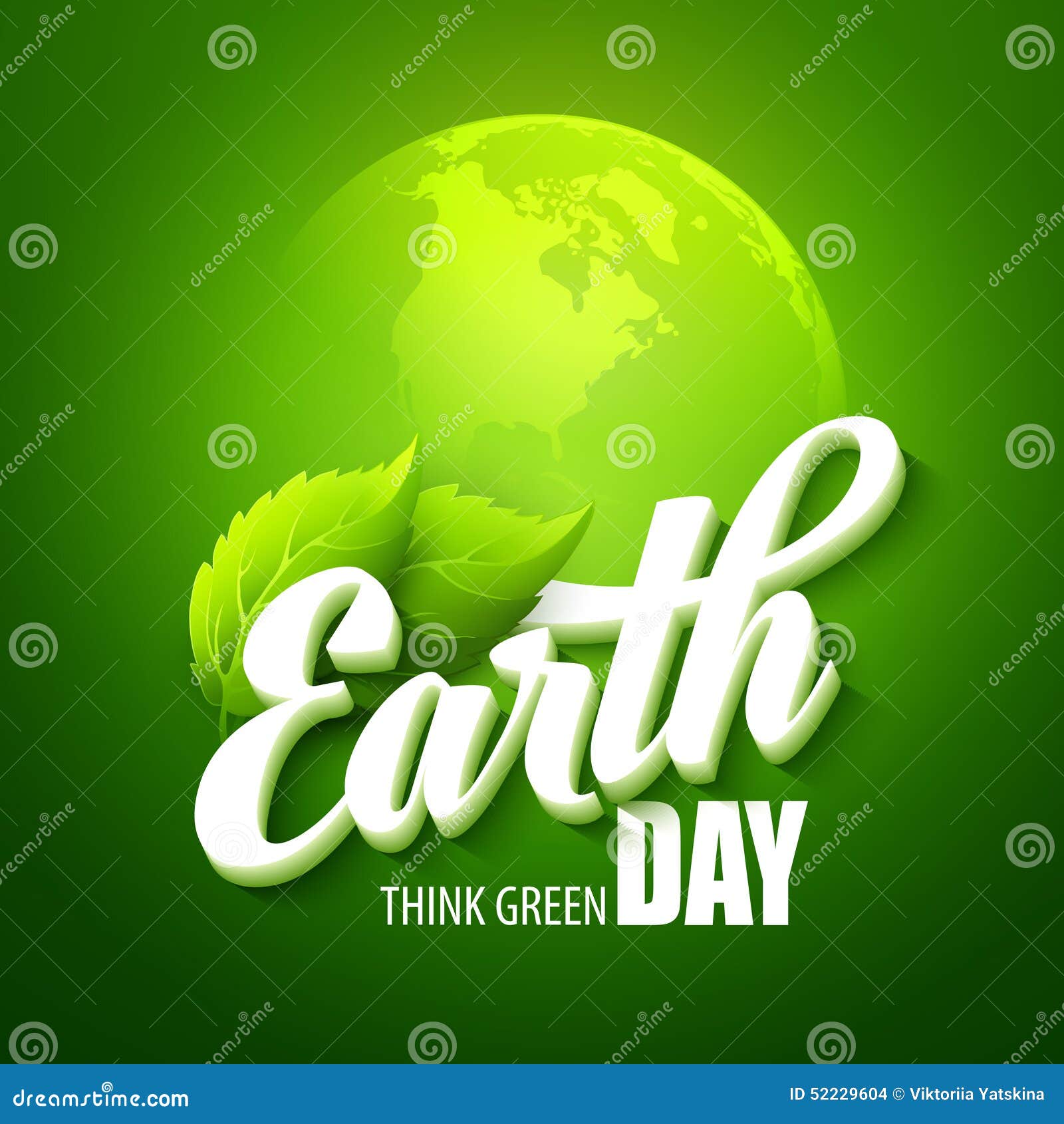 Earth Day. Vector Illustration with the Words Stock Vector ...