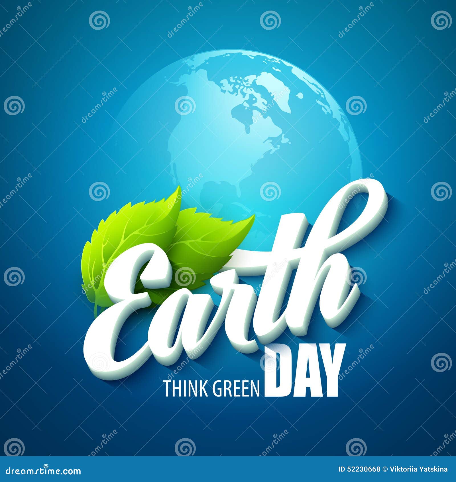 Earth Day. Vector Illustration with the Words Stock Vector ...