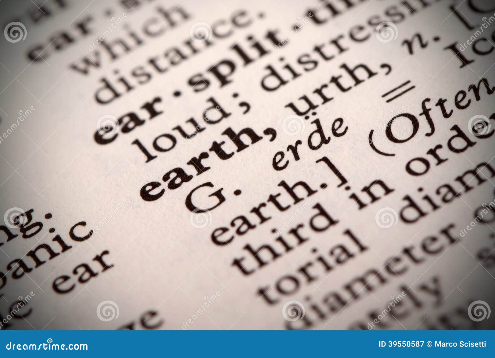 Earth Definition stock image. Image of globe, denotation - 39550587