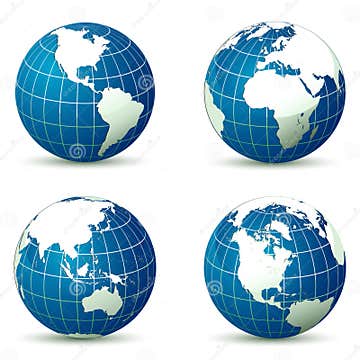 Earth from Different Angles Illustration Stock Illustration ...
