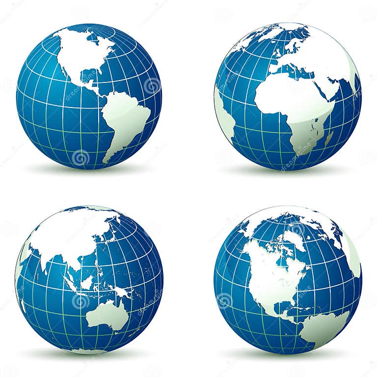 Earth from Different Angles Illustration Stock Illustration ...